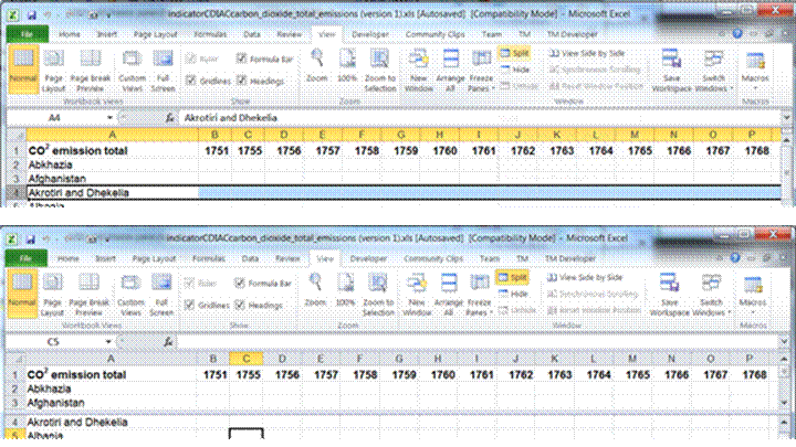 Ms Excel 2010 Freeze First Row And First Column 1317